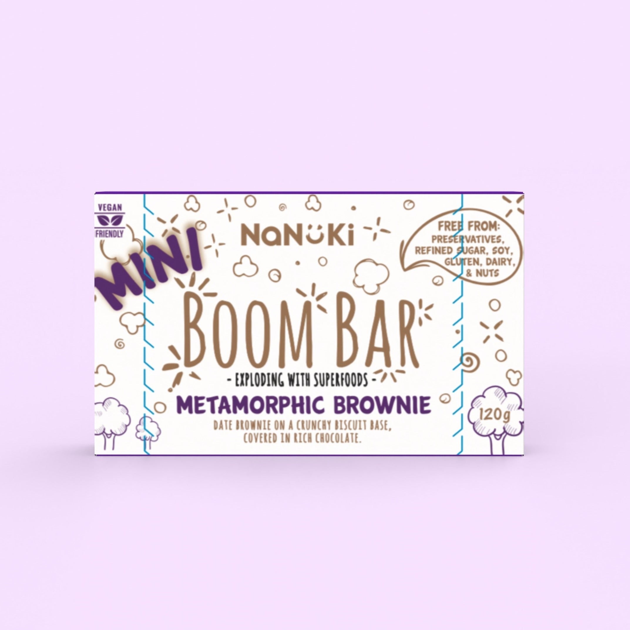 Mini Boom Bars Metamorphic Brownie Healthy Snacks6 x 20 g Mini Metamor ...