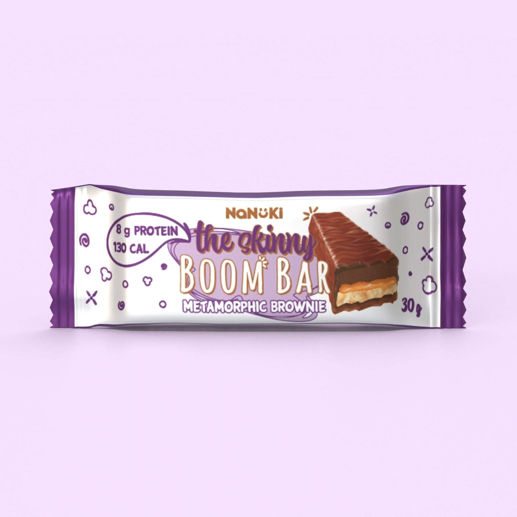 Boom Bar Skinny Metamorphic Brownie Healthy SnacksA date brownie on a ...